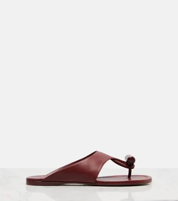 Loewe Toggle Leather Thong Sandals