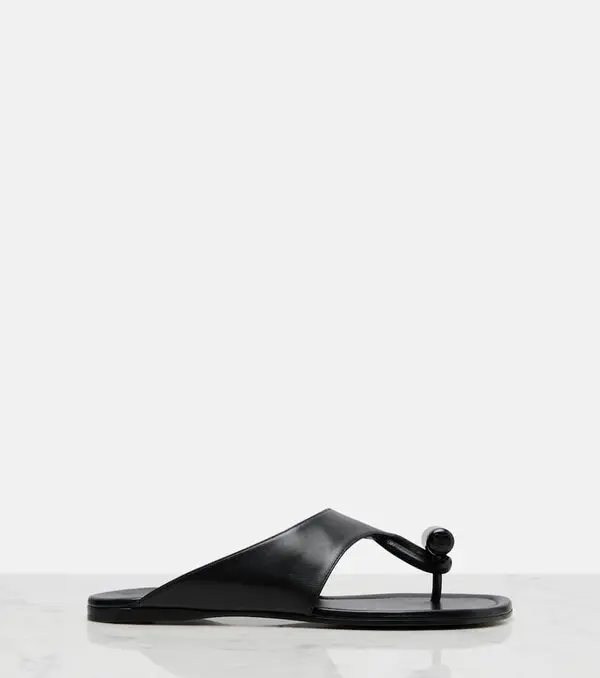 Loewe Toggle Leather Thong Sandals