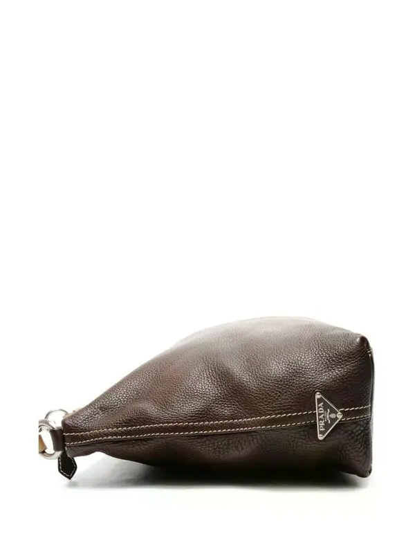 Prada 2000s Contrast-stitching Shoulder Bag