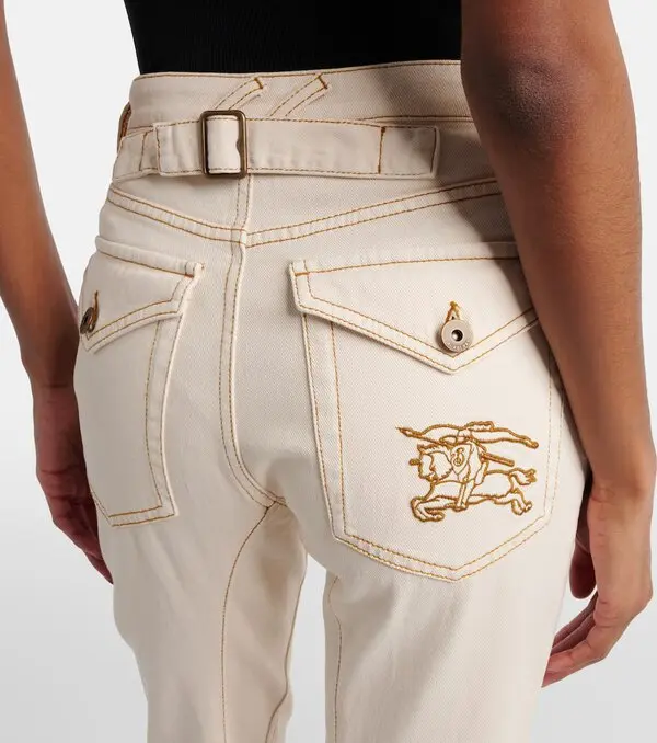 Burberry Embroidered Flared Jeans