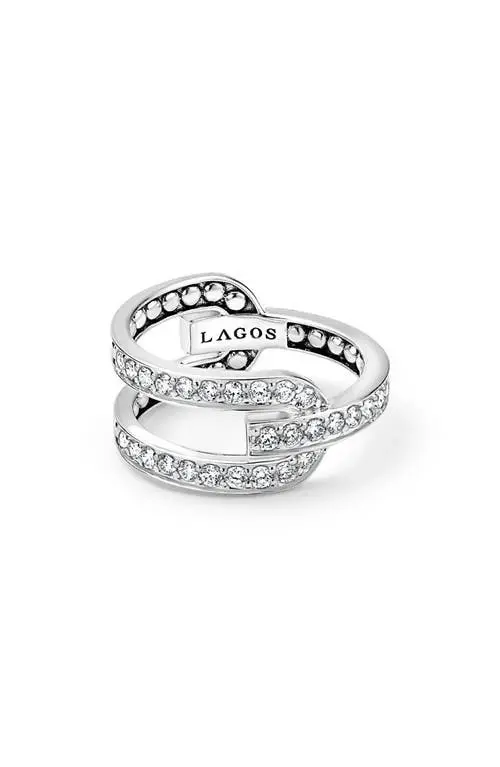 Lagos Caviar Spark Linear Diamond Ring