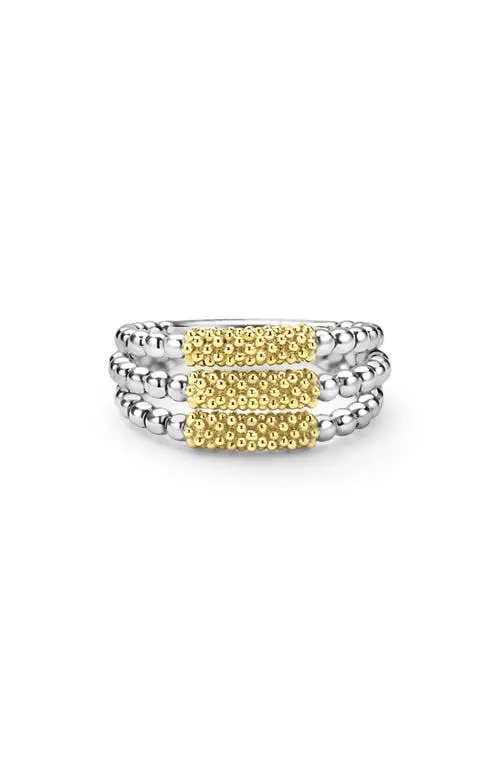 Lagos Caviar Icon Triple Bar Ring