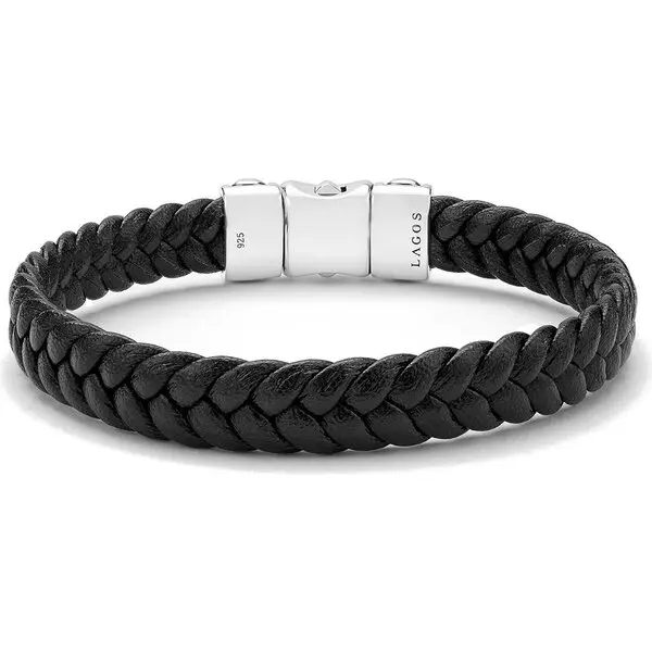 Lagos Anthem Leather Bracelet - Silver