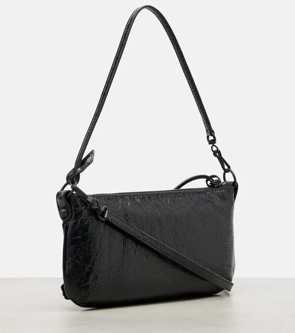 Balenciaga Le City Leather Shoulder Bag - Black