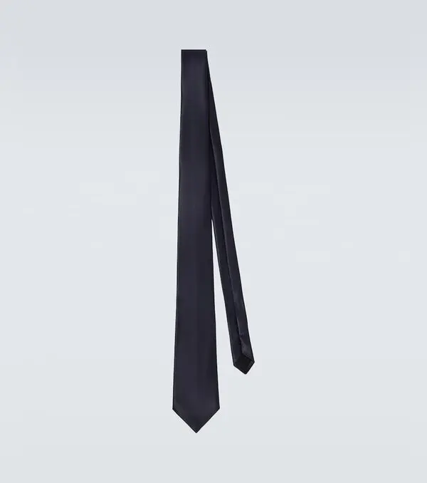 Saint Laurent Silk Neck Tie - Blue