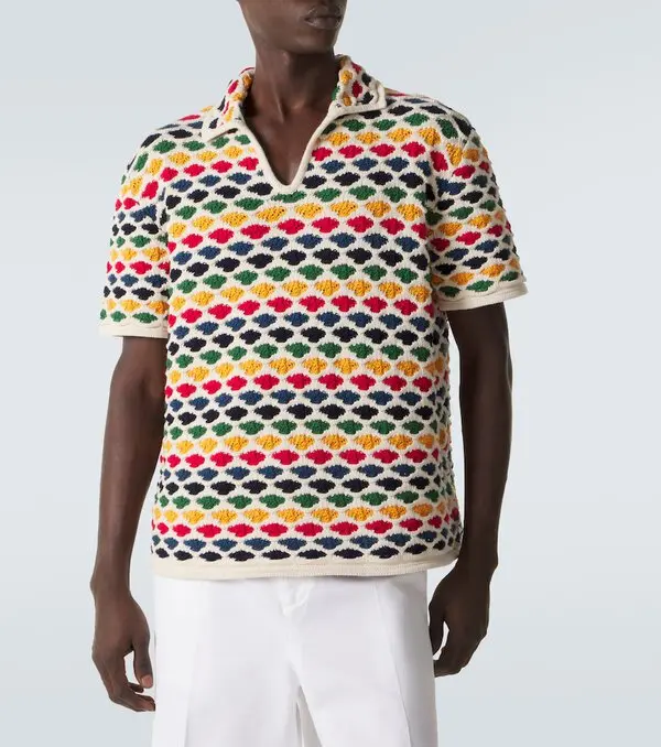 Orlebar Brown Batten Crochet Cotton Bowling Shirt