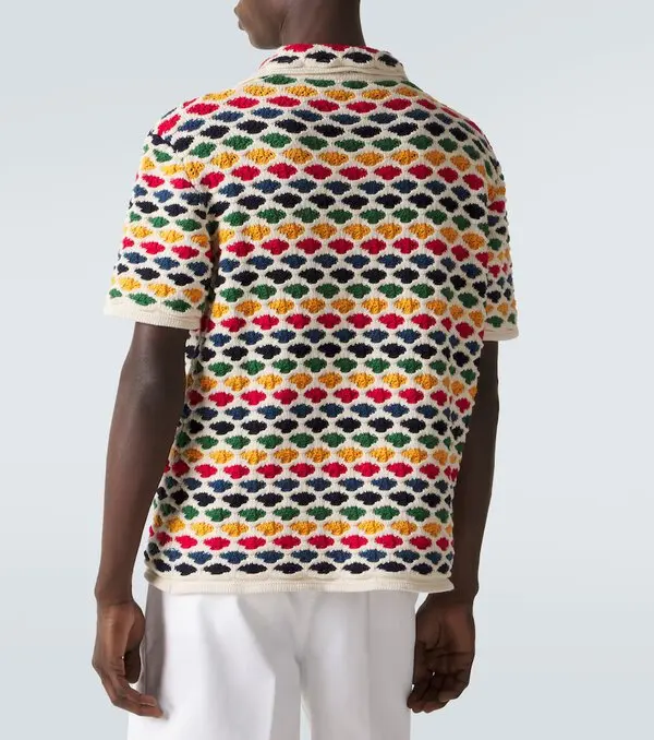 Orlebar Brown Batten Crochet Cotton Bowling Shirt