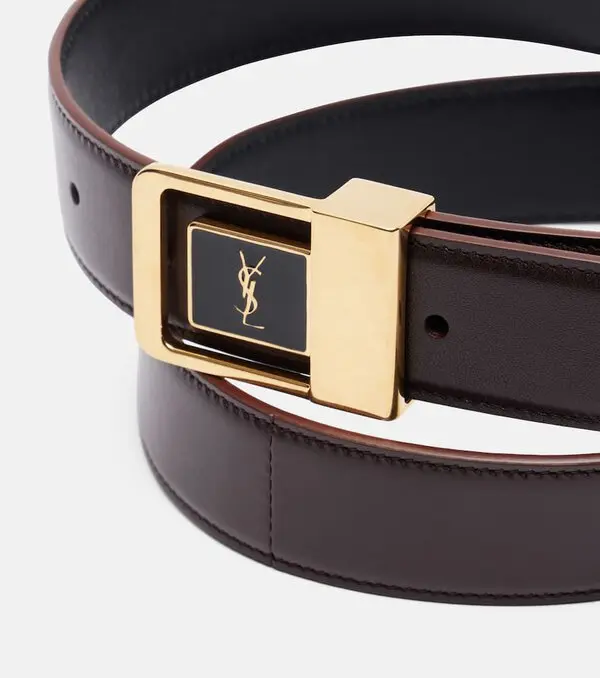 Saint Laurent Cassandre Leather Belt