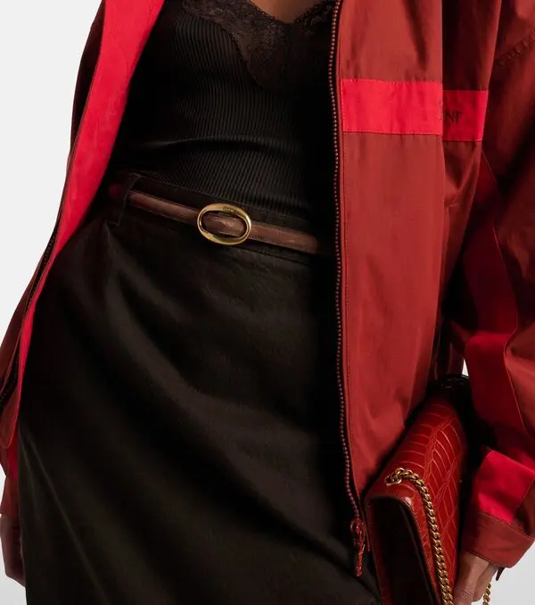 Saint Laurent Suede Belt - Brown