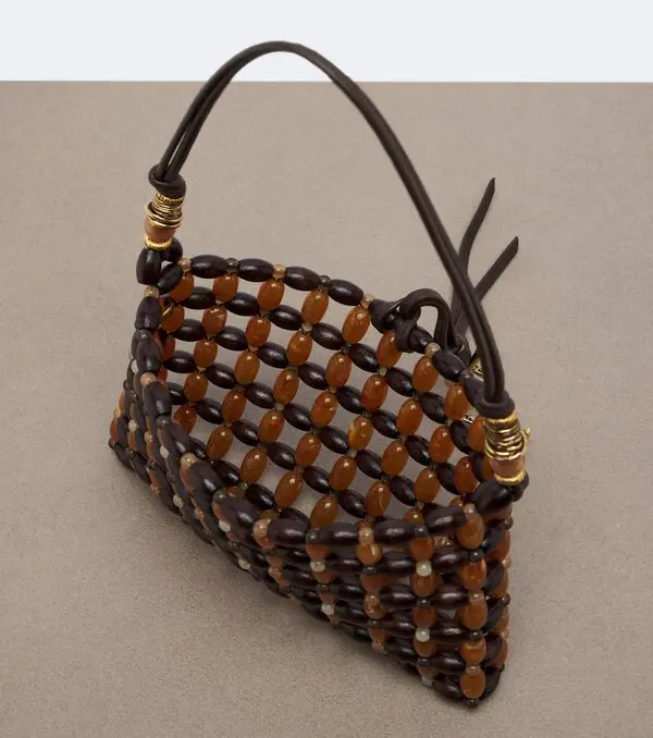 Saint Laurent Cassandre Beaded Shoulder Bag