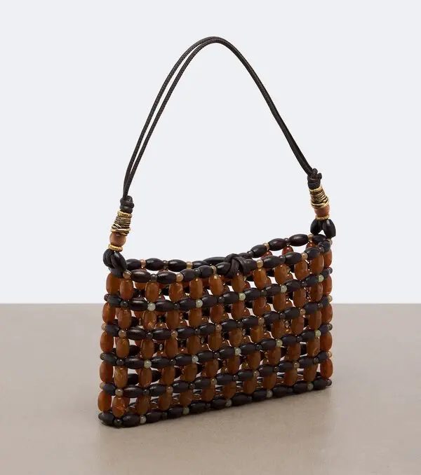 Saint Laurent Cassandre Beaded Shoulder Bag
