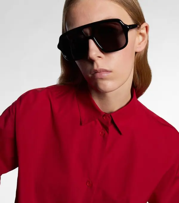 Loewe Slim Aviator Sunglasses - Black
