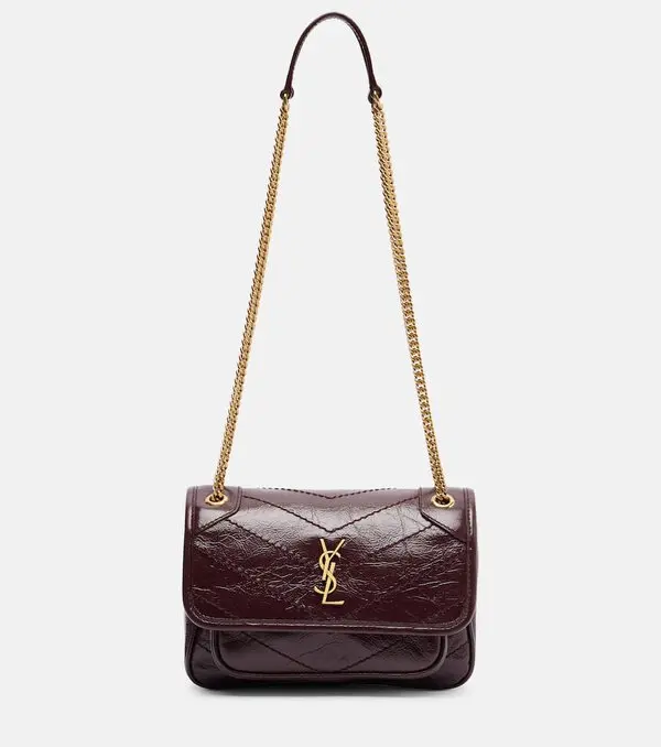 Saint Laurent Niki Cassandre Mini Leather Shoulder Bag