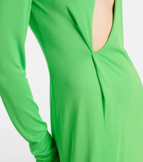 TOM FORD Cutout Crepe Jersey Gown - Green