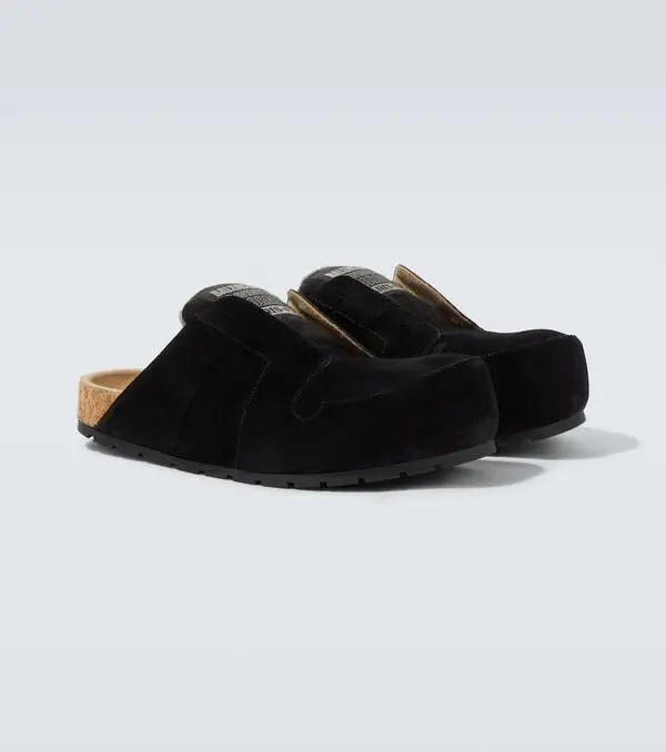 Balenciaga Dumbo Suede Slides - Black
