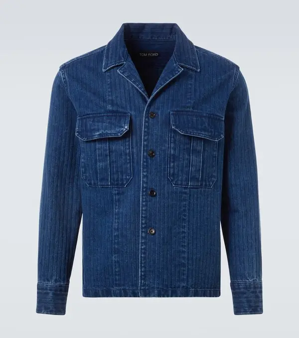 TOM FORD Striped Denim Overshirt