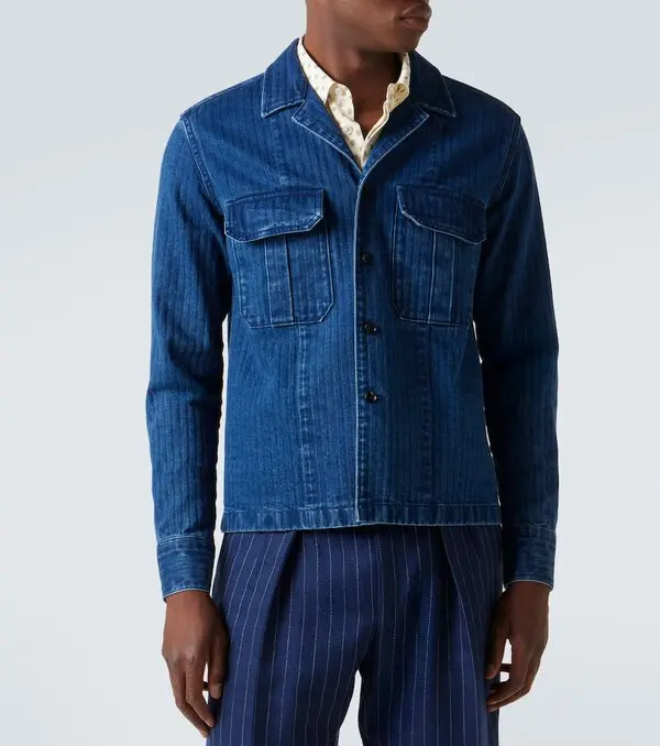 TOM FORD Striped Denim Overshirt