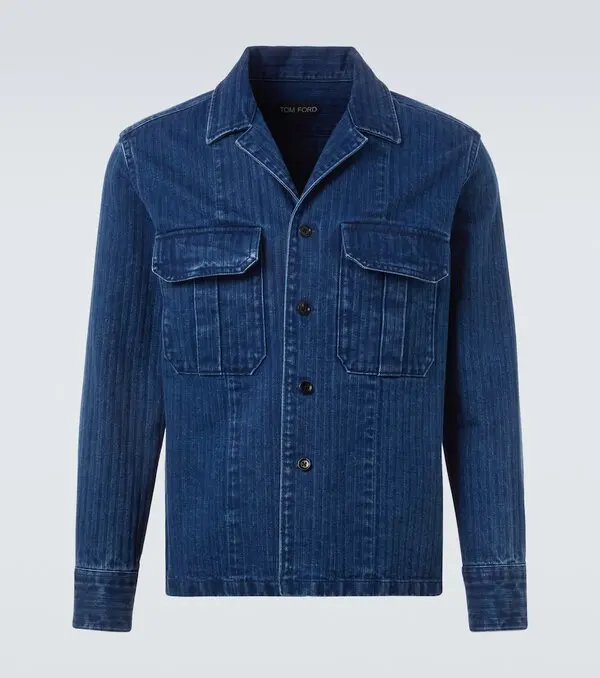 TOM FORD Striped Denim Overshirt