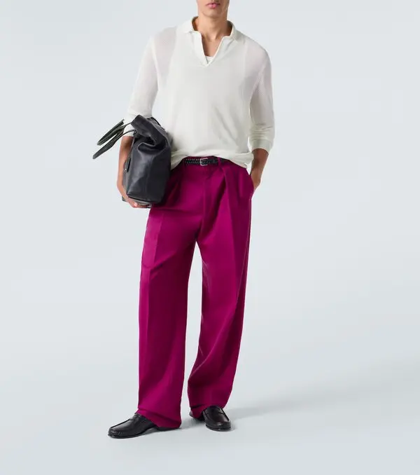 TOM FORD Semi-sheer Cotton Polo Sweater