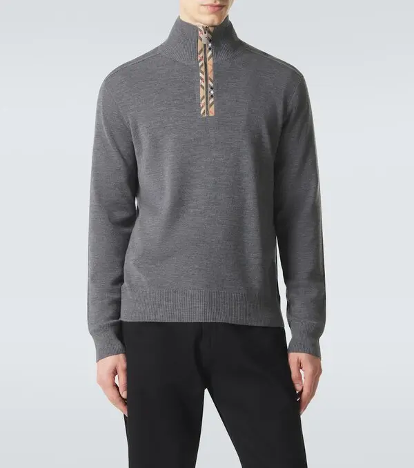 Burberry Wool Half-zip Sweater