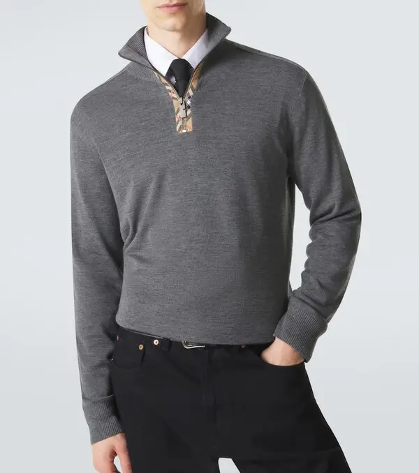 Burberry Wool Half-zip Sweater