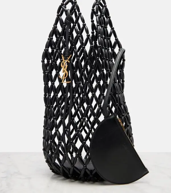 Saint Laurent Cassandre Beaded Shoulder Bag