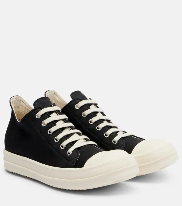 Rick Owens Denim Sneakers - Black