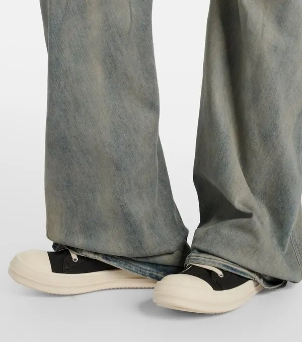 Rick Owens Denim Sneakers - Black