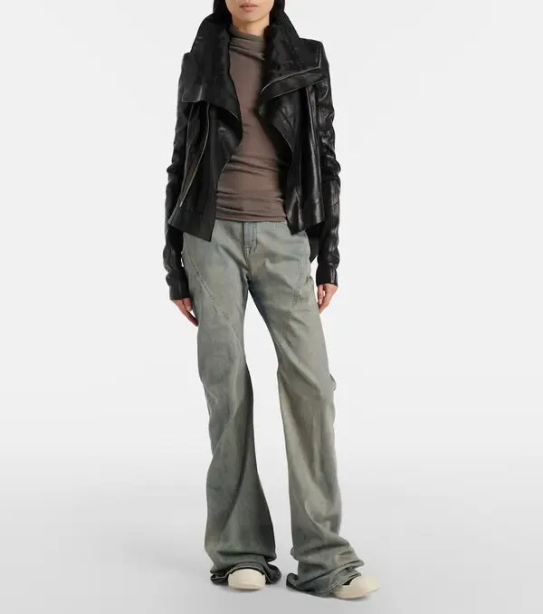Rick Owens Denim Sneakers - Black