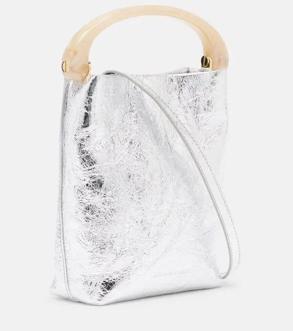 Dries Van Noten Metallic Leather Top-handle Bag