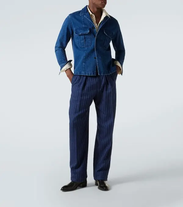 TOM FORD Striped Denim Overshirt