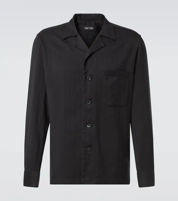 TOM FORD Striped Cotton And Silk Shirt