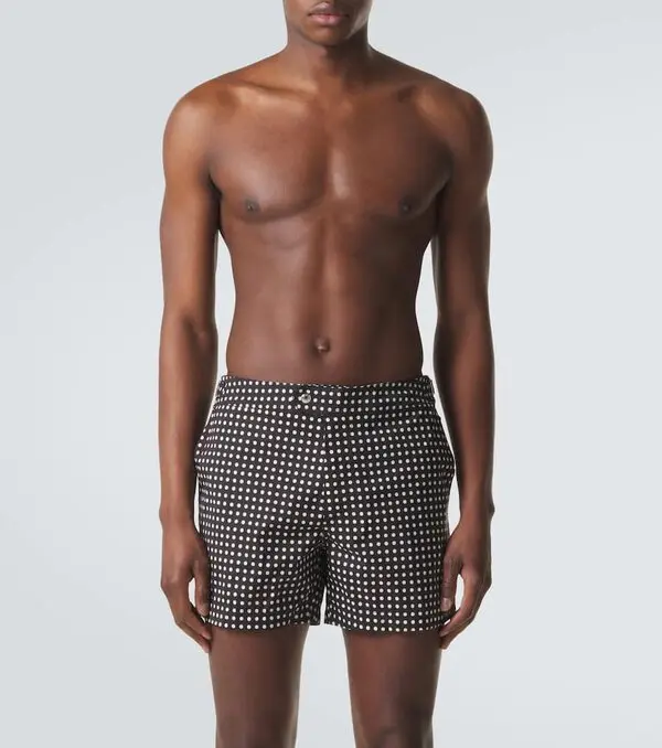 TOM FORD Polka-dot Swim Trunks - Black