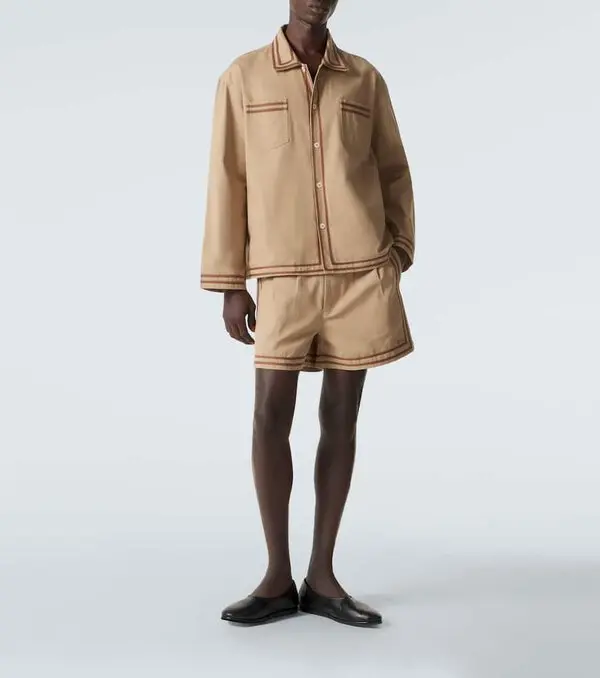 BODE Cotton Twill Bermuda Shorts