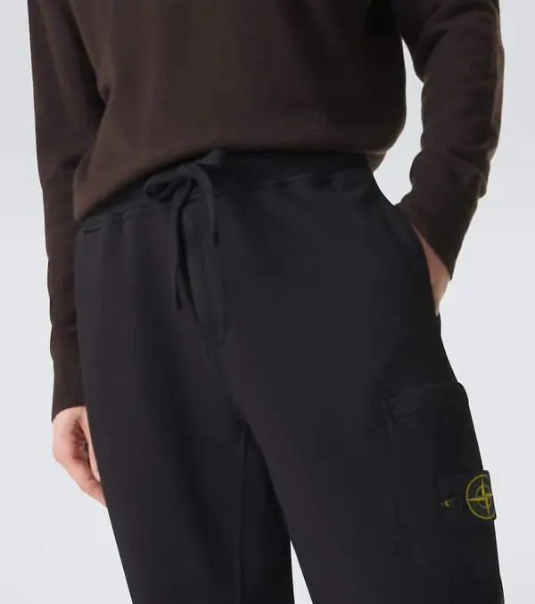 Stone Island Compass Cotton Fleece Sweatpants