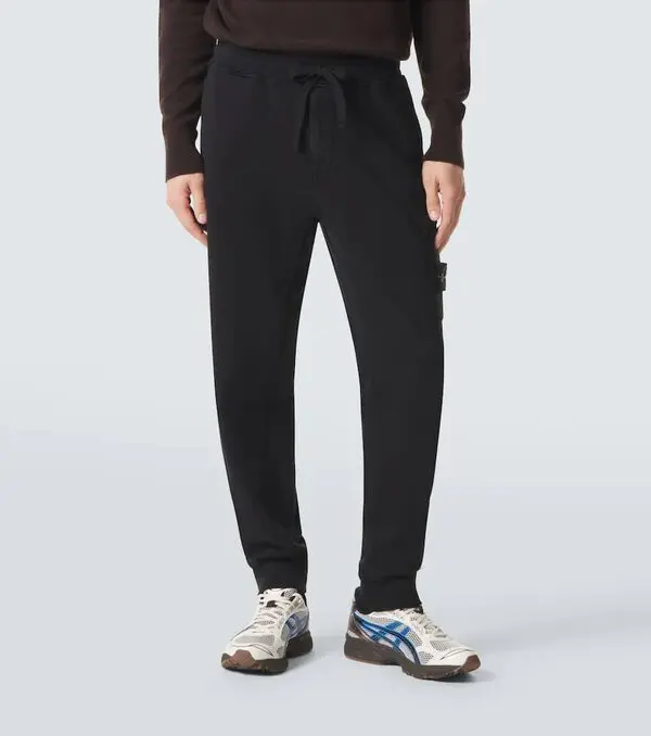 Stone Island Compass Cotton Fleece Sweatpants
