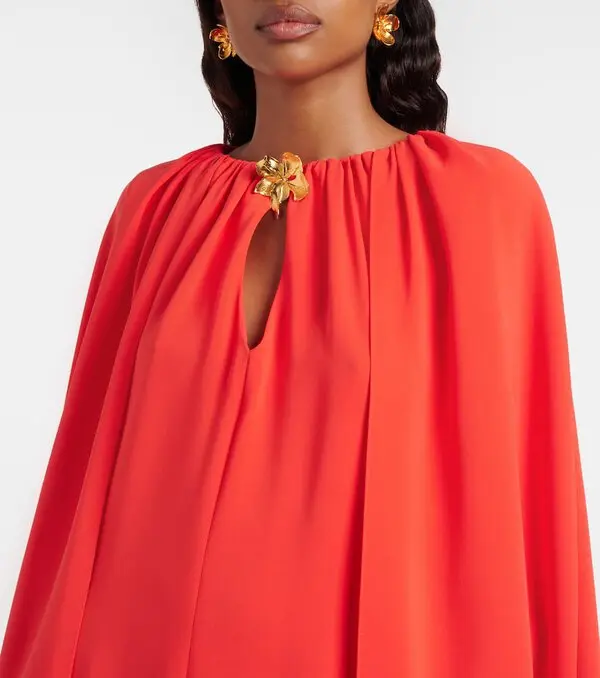 Oscar De La Renta Silk-blend Georgette Kaftan