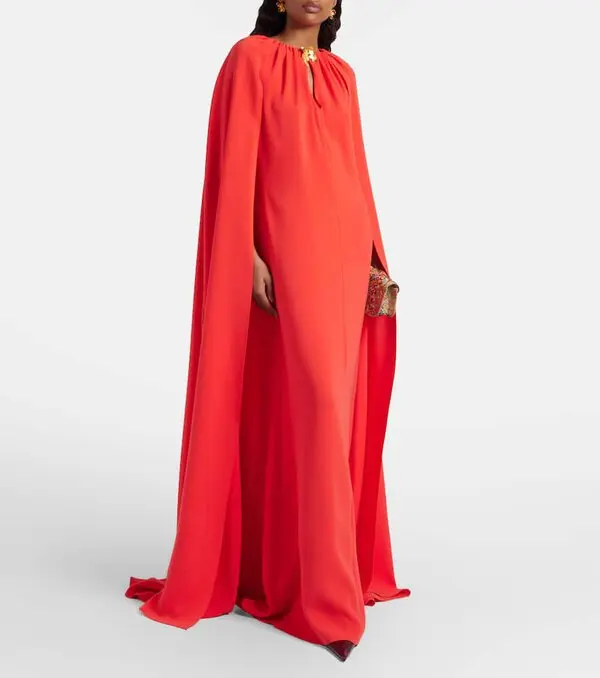 Oscar De La Renta Silk-blend Georgette Kaftan