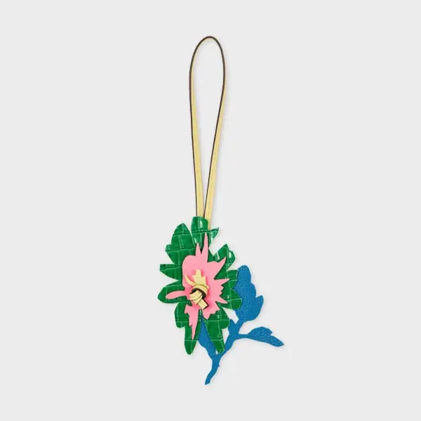 Paul Smith Leather Flower Charm - Green