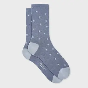Paul Smith Star Pattern Crew Socks - Blue