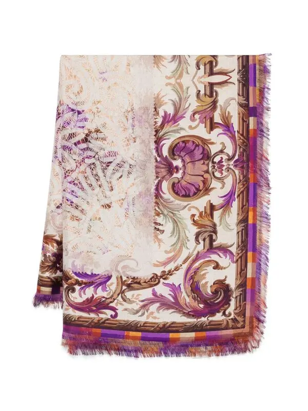 PIERRE-LOUIS MASCIA Printed Silk Stole - Pink