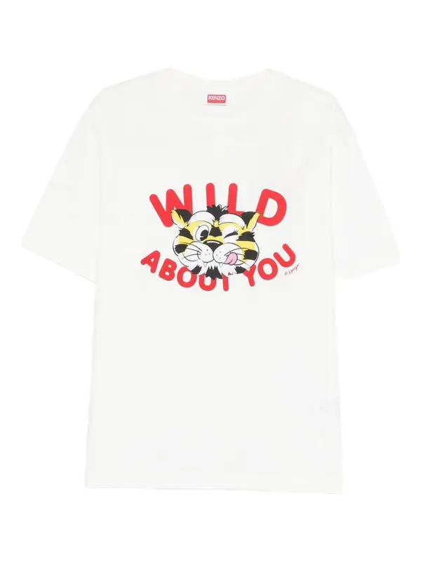 Kenzo Wild Tiger Cotton T-shirt - White