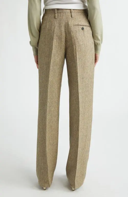 FERRAGAMO Linen Trousers - Brown
