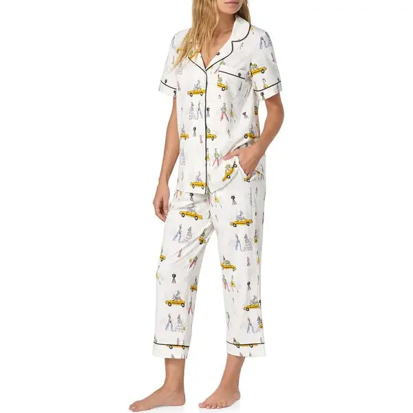 BEDHEAD PAJAMAS Stretch Cotton Crop Pajamas - Fashion Week