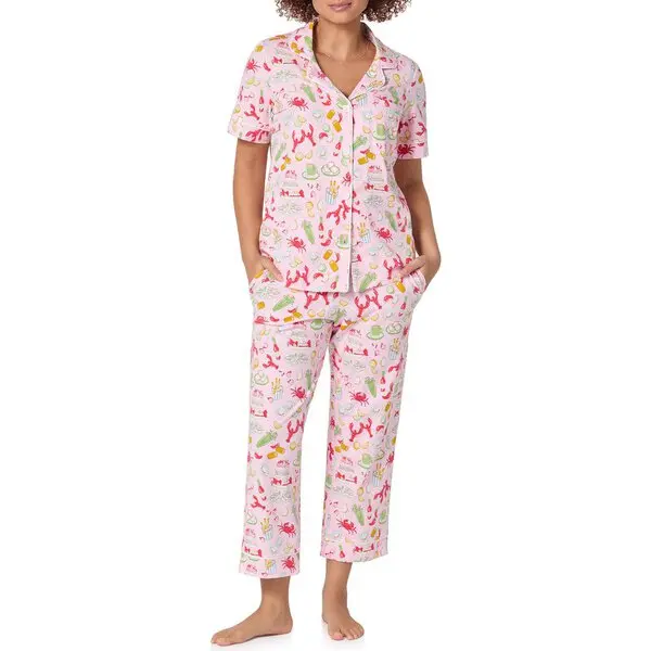 BEDHEAD PAJAMAS Stretch Cotton Crop Pajamas - French Quarter