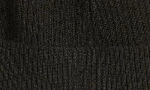 Saint Laurent Classic Cashmere Rib Logo Beanie