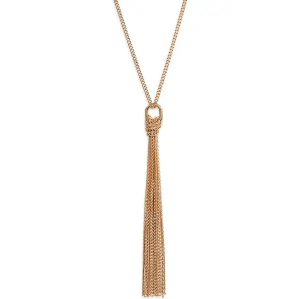 Saint Laurent Long Tassel Necklace - Gold
