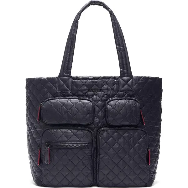 Mz Wallace Large Metro Quilted Nylon Tote - Black