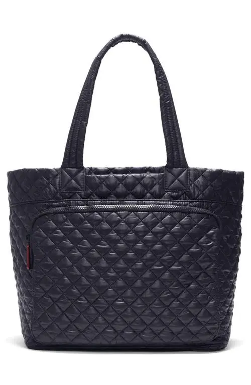 Mz Wallace Large Metro Quilted Nylon Tote - Black