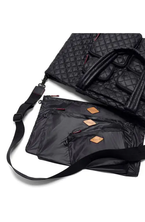 Mz Wallace Large Metro Quilted Nylon Tote - Black